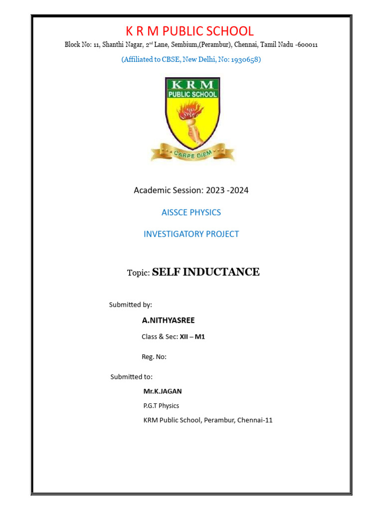 physics project inductance | PDF | Inductance | Inductor