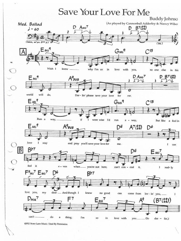 Save Your Love For Me | PDF