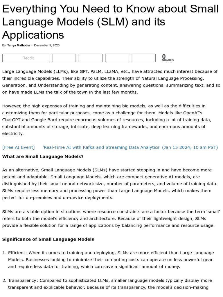 Everything You Need To Know About Small Language Models (SLM) and Its ...