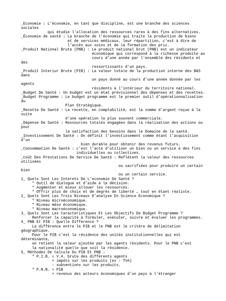 Eco D Santé | PDF | Sciences sociales