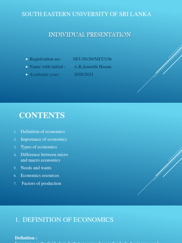 Overview of Business Economics | PDF | Economics | Resource