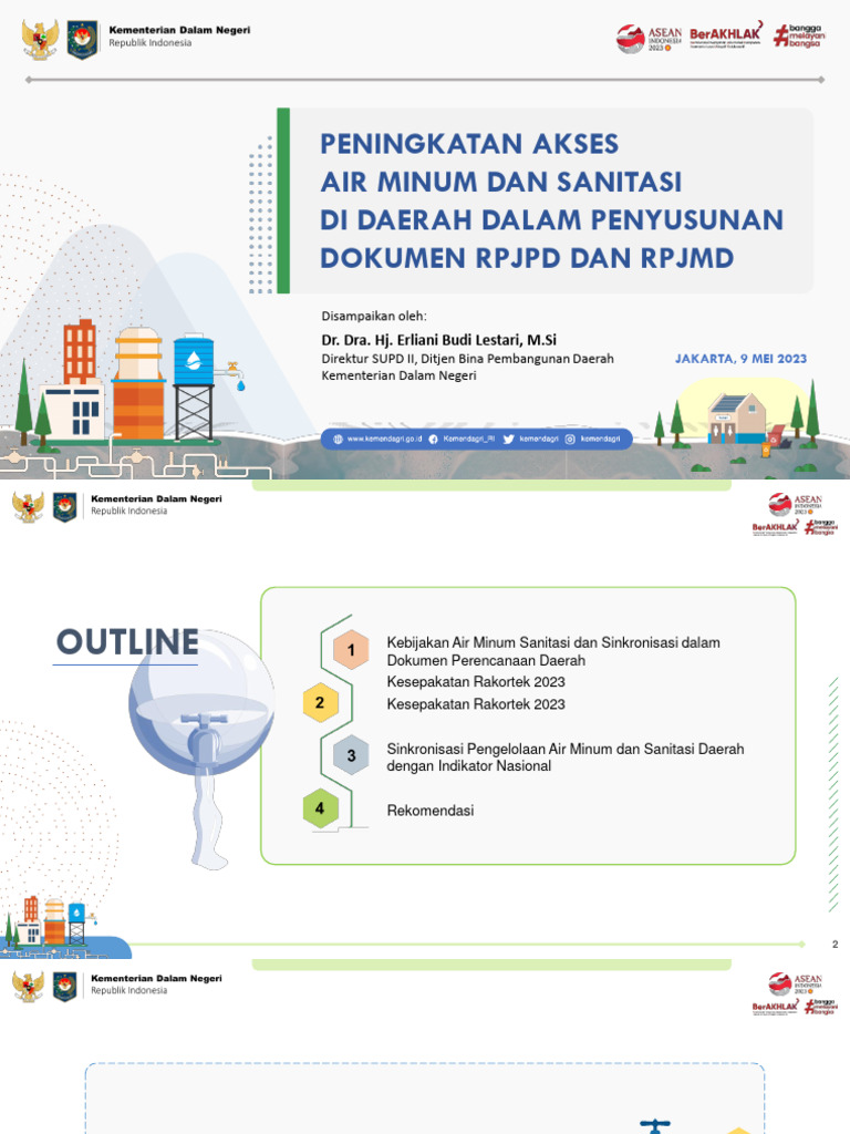 PPT DIREKTUR SUPD 2 Peningkatan Akses Air Minum Dan Sanitasi Di Daerah ...