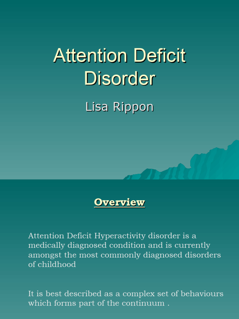 Attention Deficit Disorder | PDF