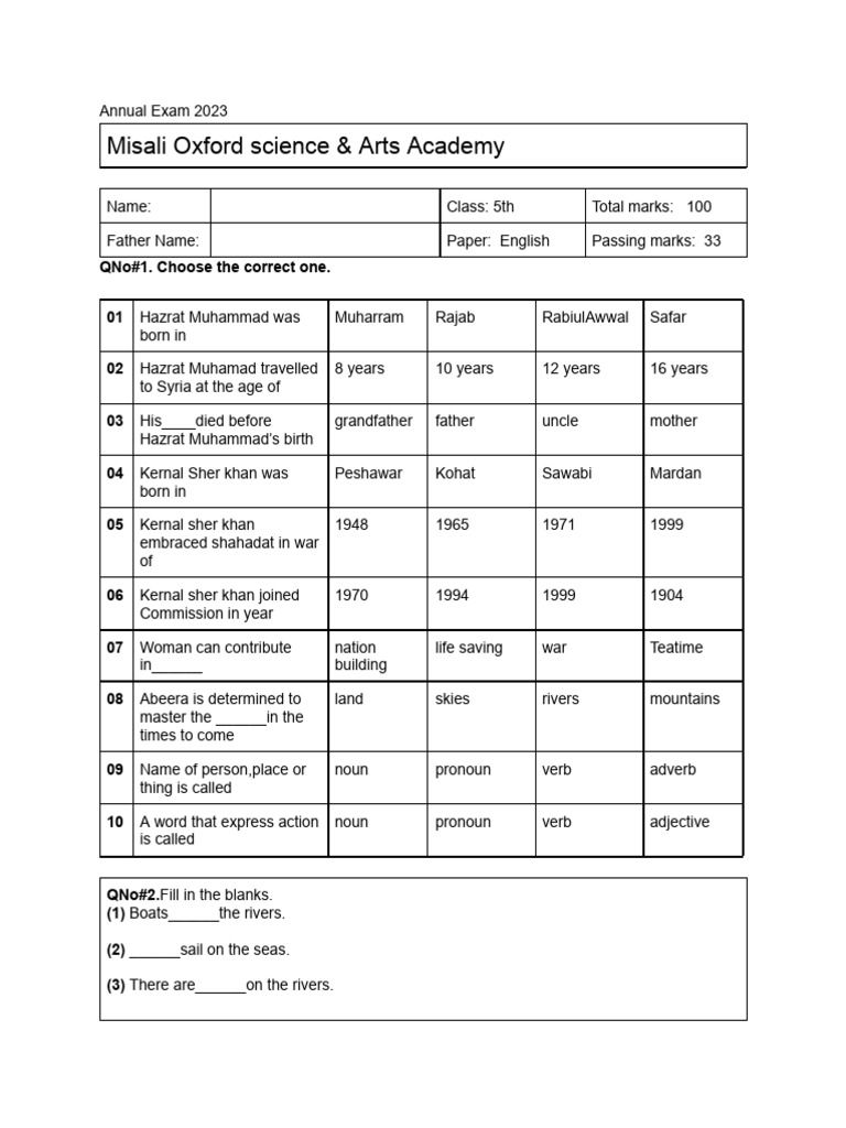 Class 5th | PDF | Linguistic Morphology | Linguistics