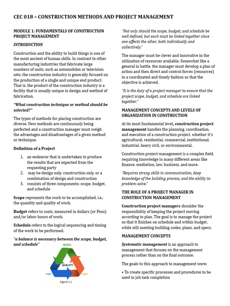 Cec 018 Notes | PDF | Project Management | Hierarchy