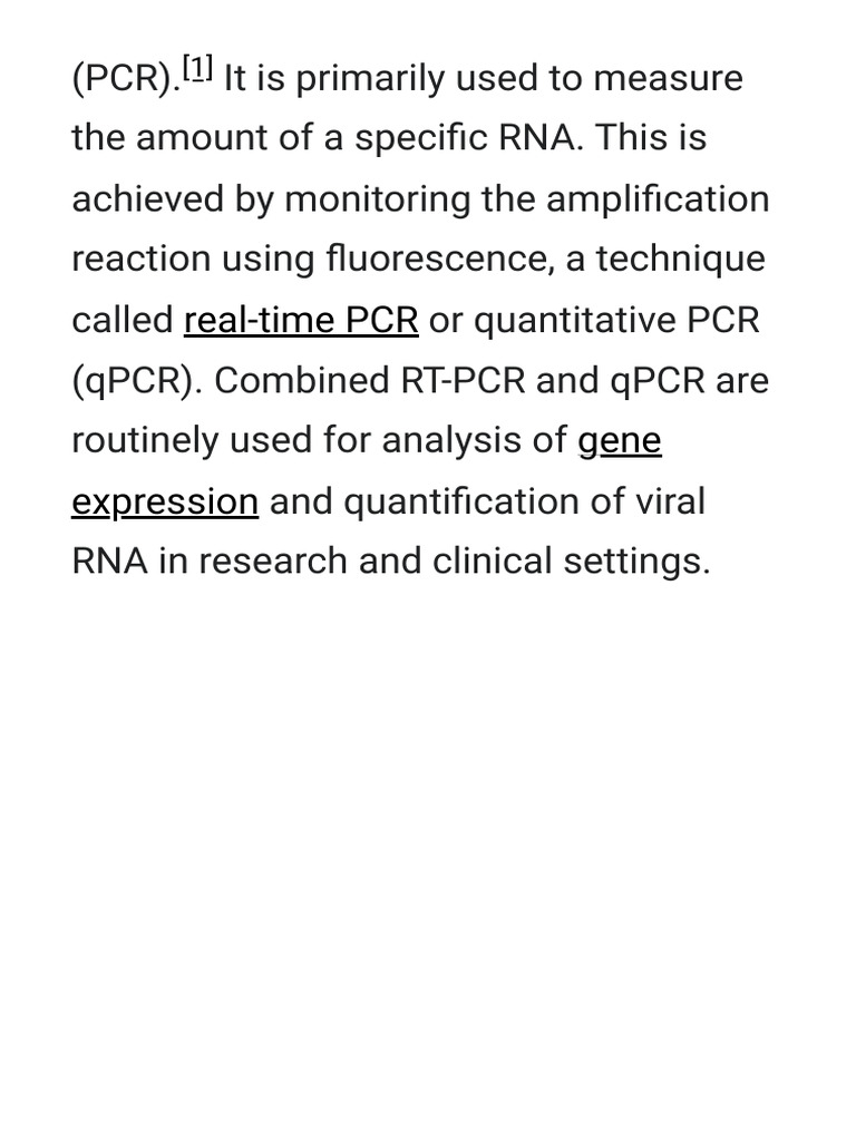Reverse Transcription Polymerase Chain Reaction - Wikipedia | PDF ...