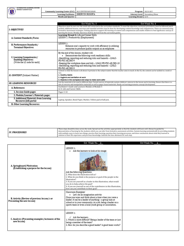 Lesson Plan Module 5 Session 1 | PDF | Learning | Teachers Lesson Plan Module 5 Session 1 | PDF | Learning | Teachers