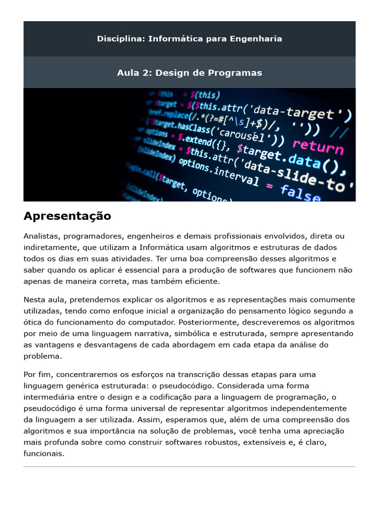 Aula 2 | PDF