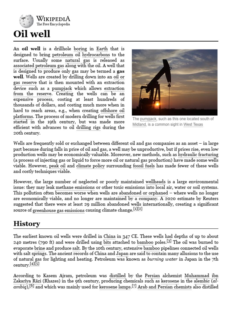 Oil Well | PDF | Oil Well | Casing (Borehole)