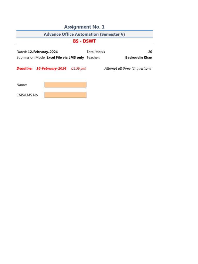AOA Assignment 1 | PDF