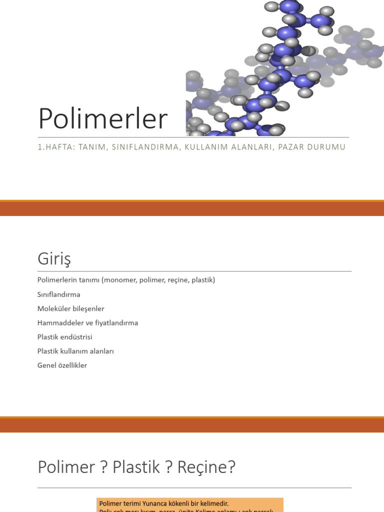 Plastikler 1.hafta | PDF