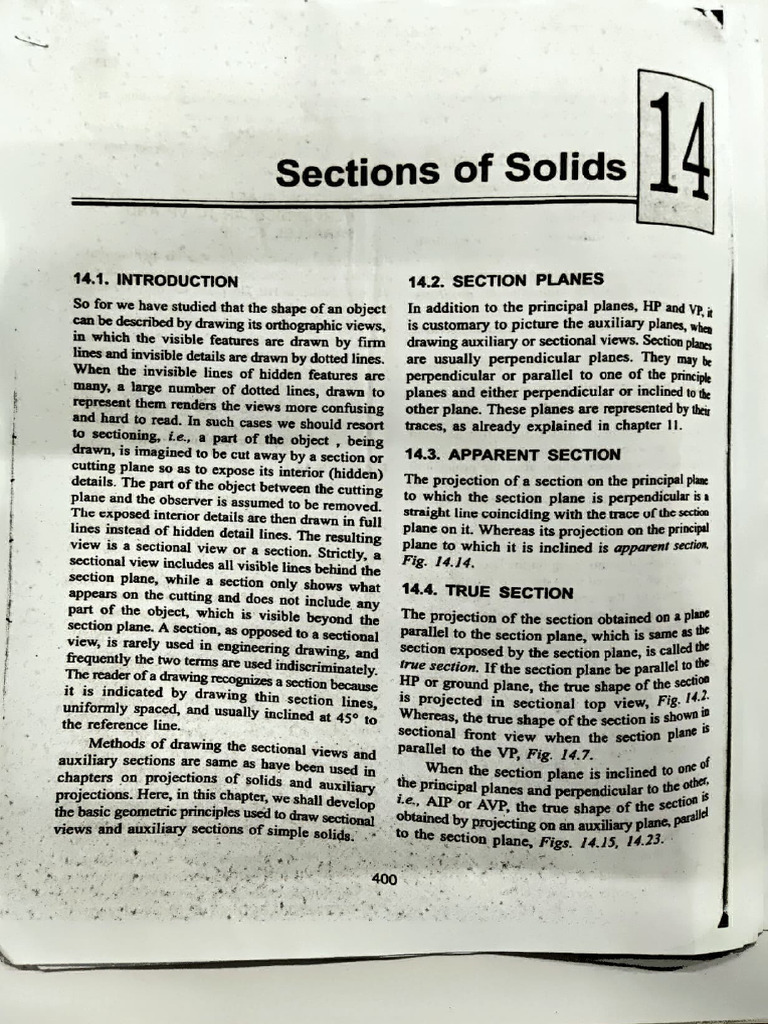 Section of Solids | PDF | Shape | Elementary Geometry