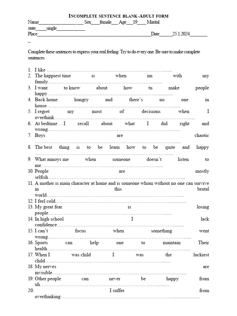 RISB Filled | PDF | Psychology