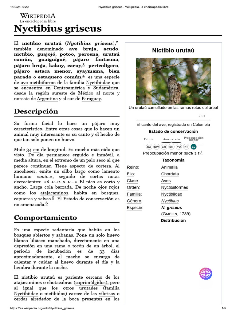 Cacuy | PDF | Aves | Ornitología