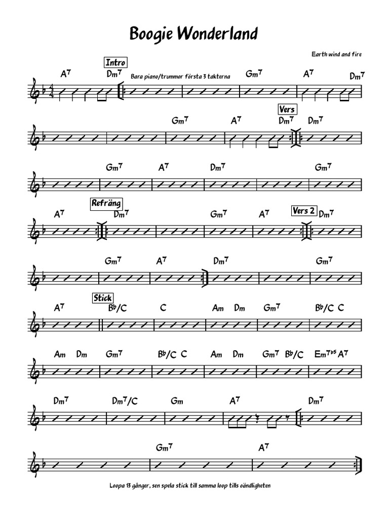 Boogie Wonderland Lead Sheet | PDF