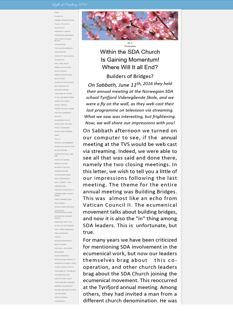 Light of Prophecy 1844 | PDF | Jesus | Seventh Day Adventist Church