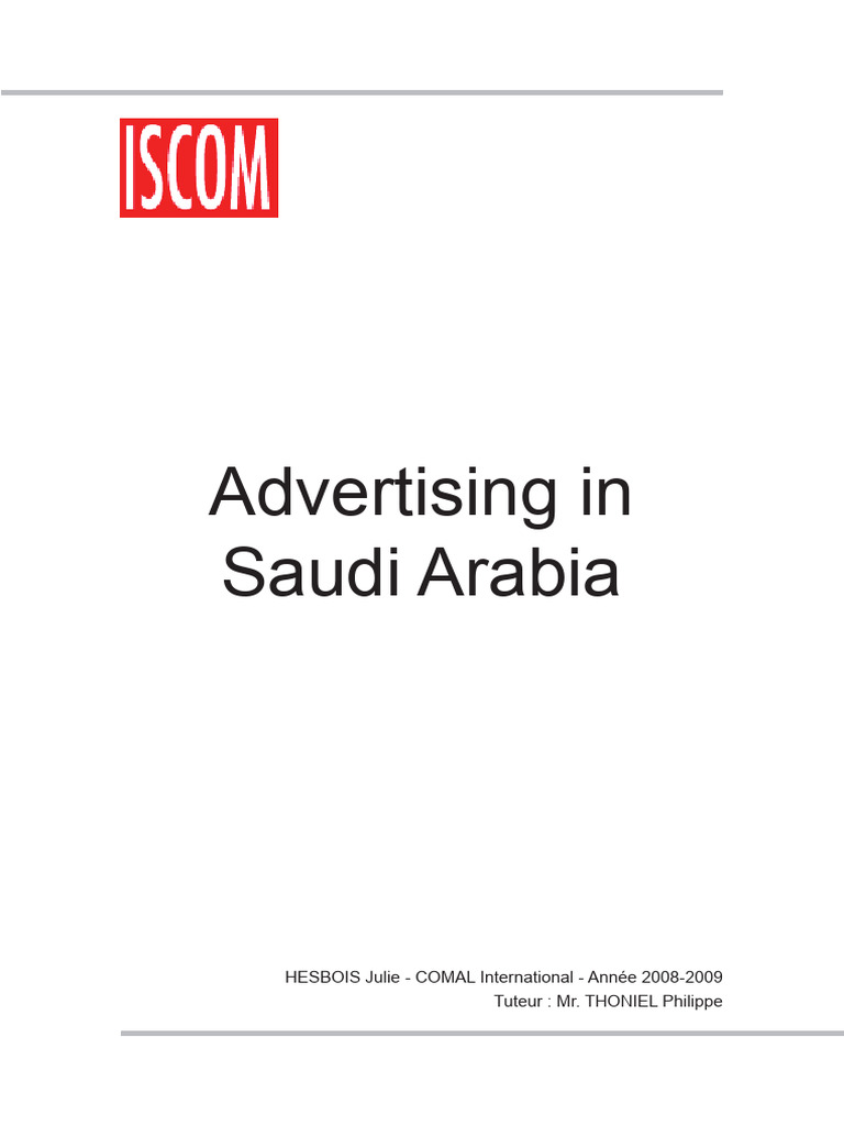 Saudi Advertising PDF | PDF | Saudi Arabia | Advertising