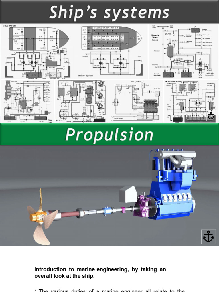 Overview of Marine Engineering Systems | PDF | Marine Propulsion | Engines
