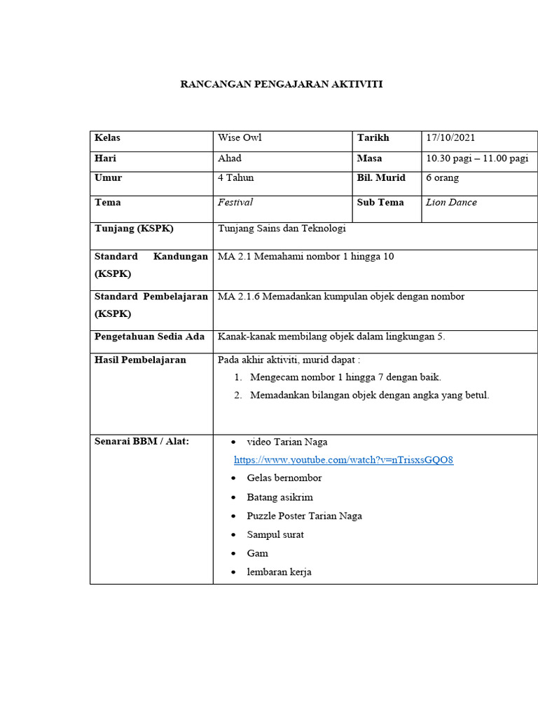Contoh RPH 2023 | PDF