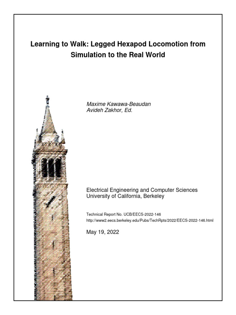 Maxime2022 - Learning To Walk Legged Hexapod Locomotion From Simulation To The Real World | PDF ...