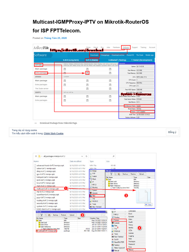 Multicast-IGMPProxy-IPTV On Mikrotik-RouterOS For ISP FPTTelecom. - Ubirotik | PDF