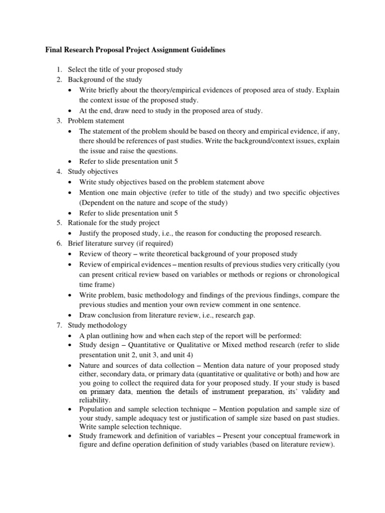 Final Project Assignment Guidelines - 2080 | PDF | Methodology | Scientific Method