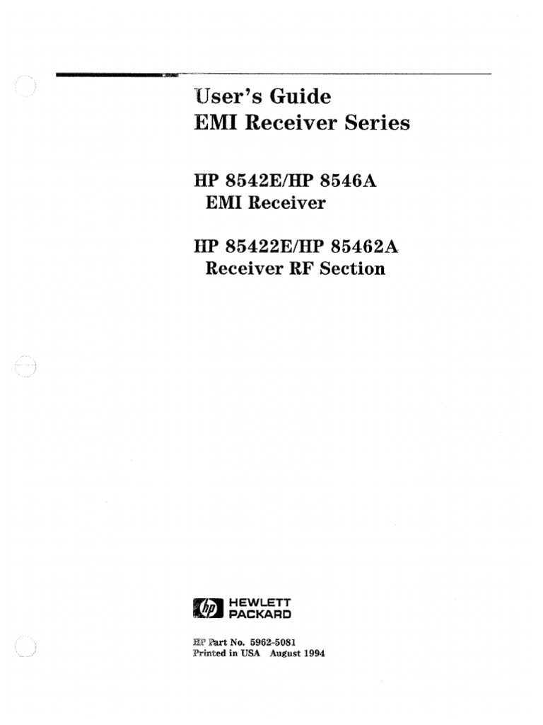 User's Guide EMC Receiver Series | PDF