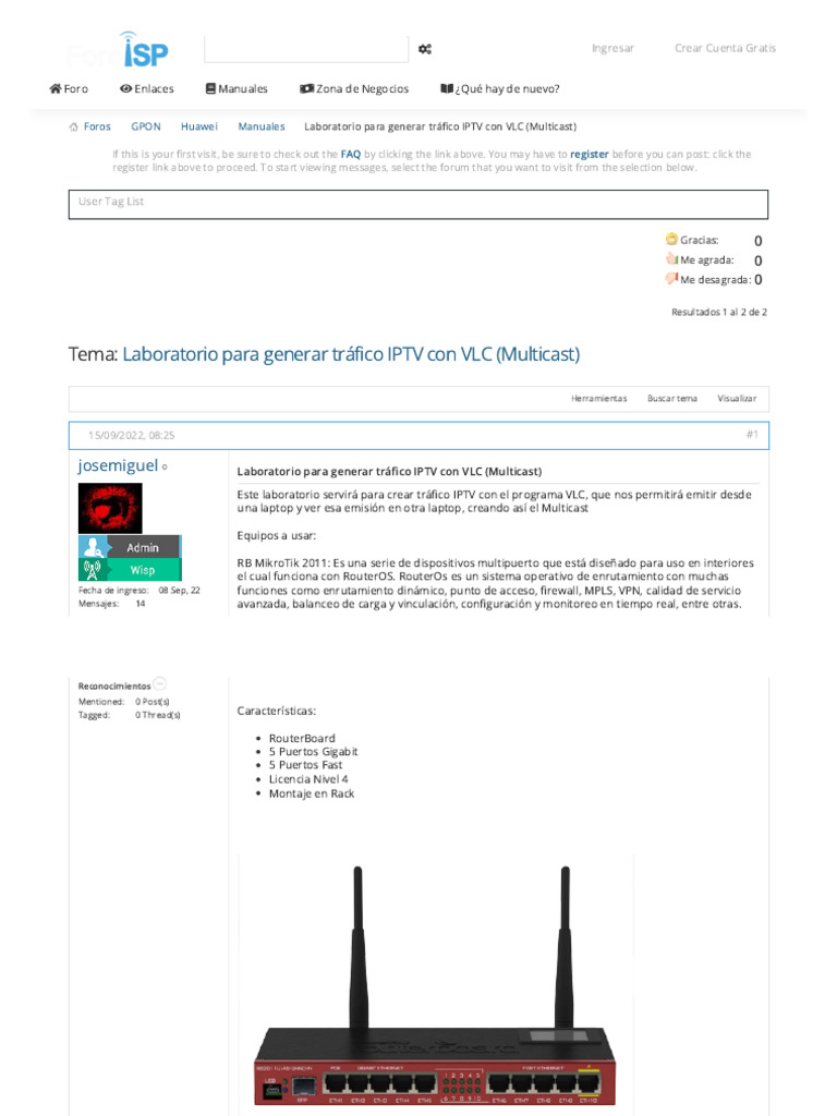 Laboratorio para Generar Tráfico IPTV Con VLC (Multicast) | PDF | Enrutador (Computación ...