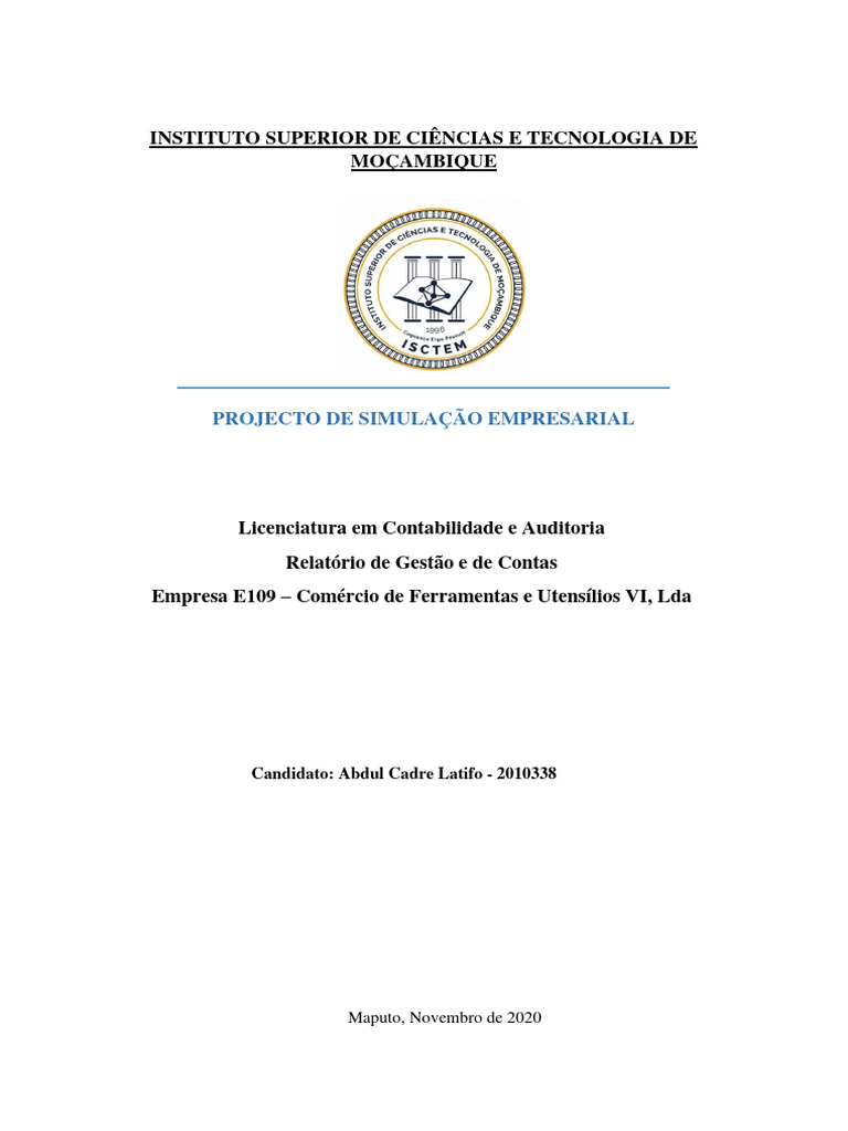 ISCTEM - Relatorio Latifo Versao Final | PDF | Gestão de recursos ...