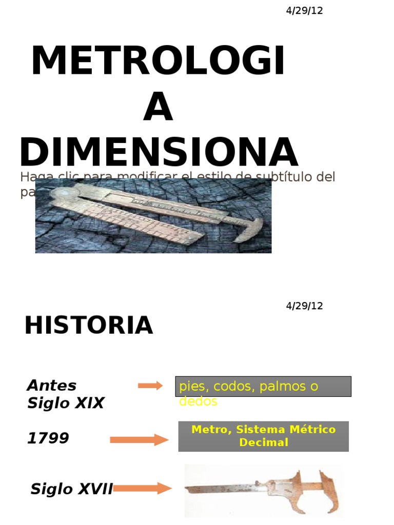 Medidas Dimensionales en Metrología | PDF | Medición | Metrología