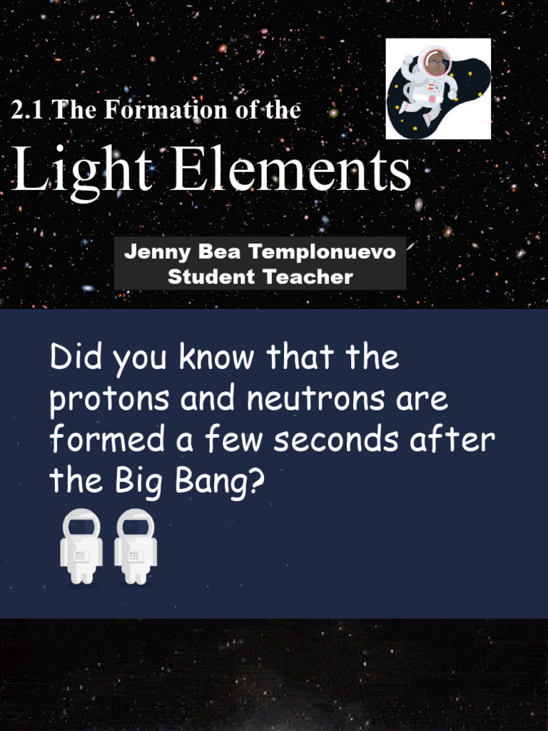 Formation of Light Elements MODULE1-1 | PDF | Chemical Elements | Isotope