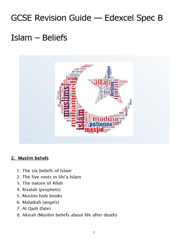 Muslim Beliefs Revision Pack | PDF | Prophets And Messengers In Islam ...