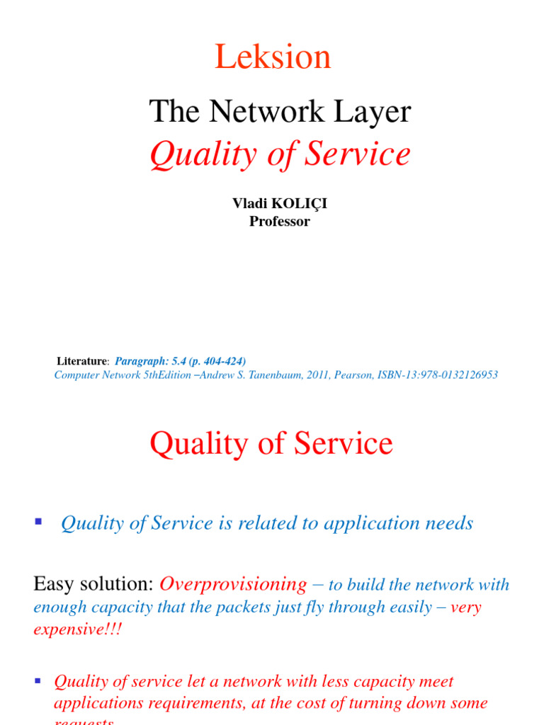 Qyality of Service PPT | PDF | Quality Of Service | Computer Network