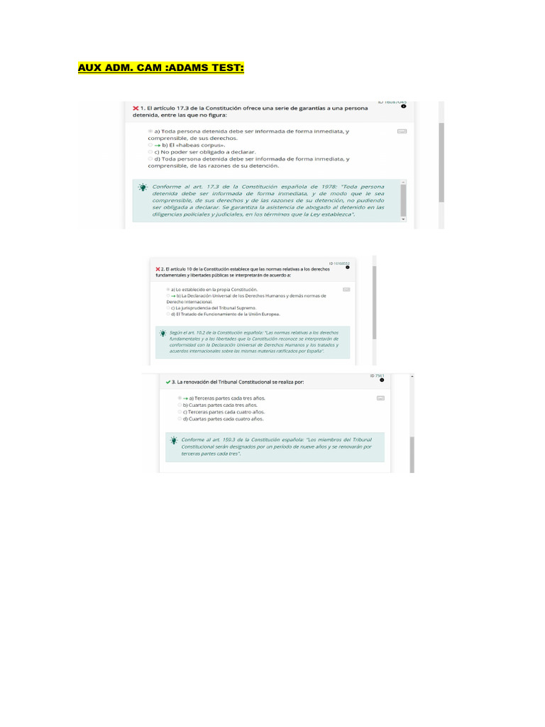 AUX ADM Test Adams | PDF