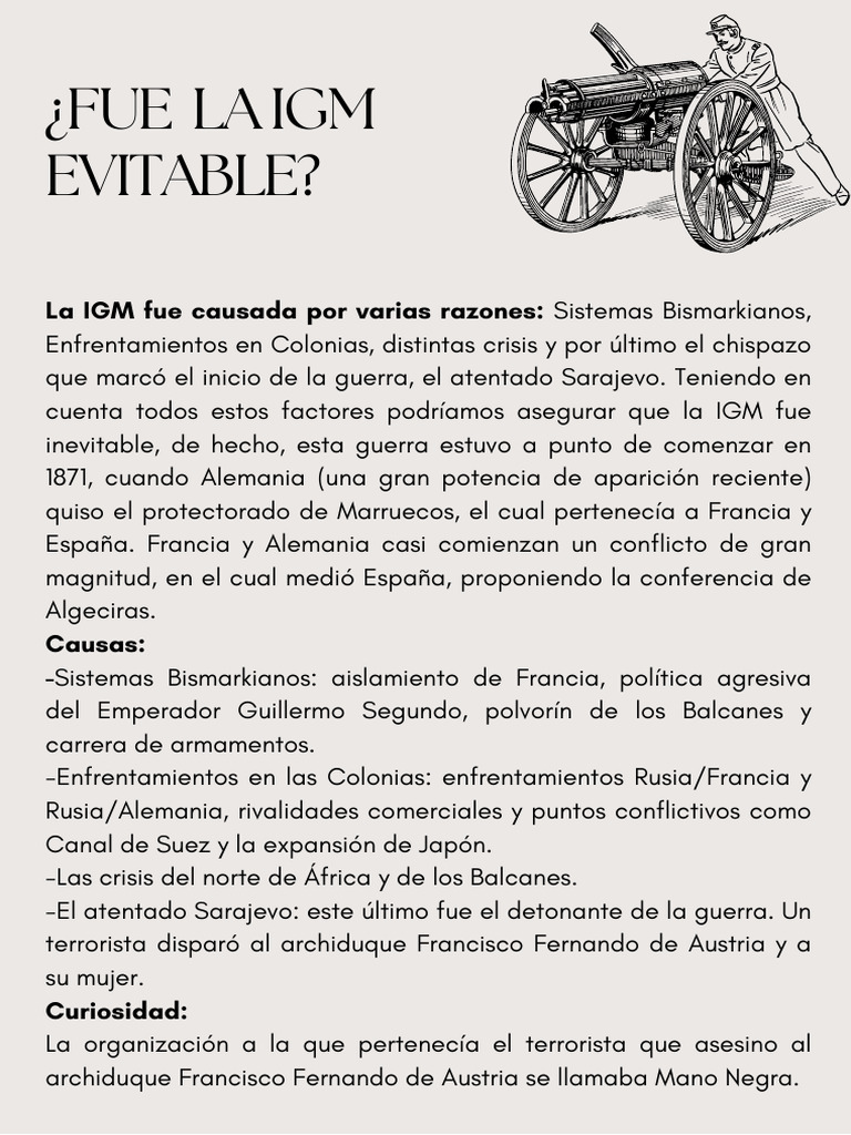 Causas y Consecuencias de la IGM | PDF | Reino de italia | Conflictos