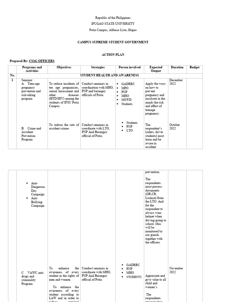 Action-Plan 2.0-3 | PDF