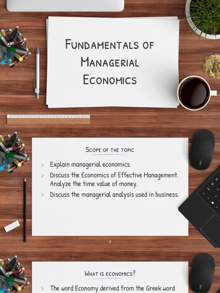 LESSON 1 Fundamentals of Managerial Economics 1 | PDF | Economics | Risk