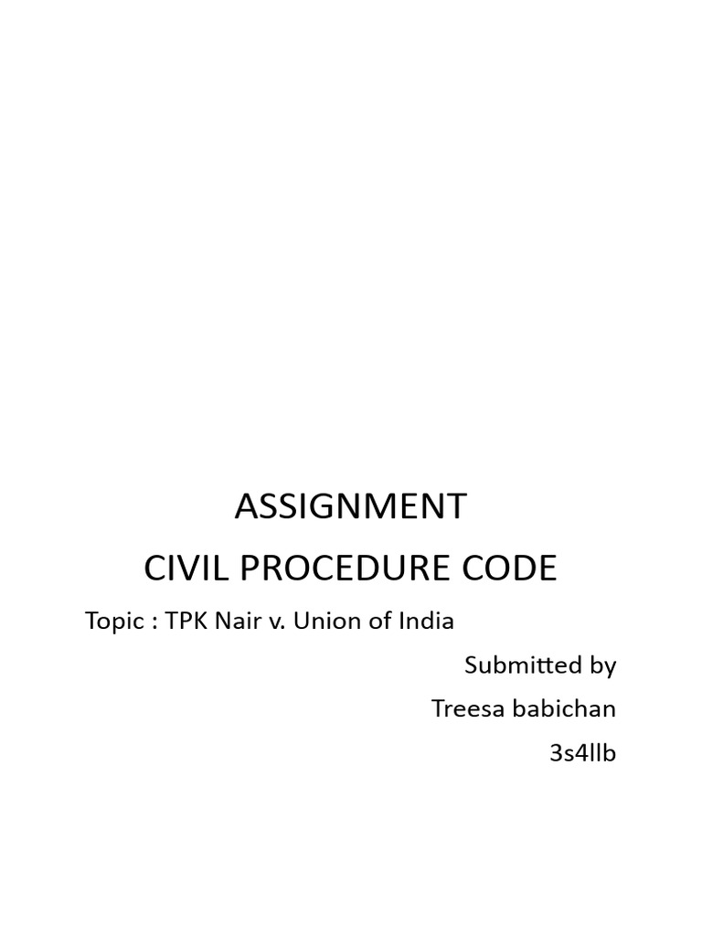 CPC Assignment | PDF | Lawsuit | Judgment (Law)