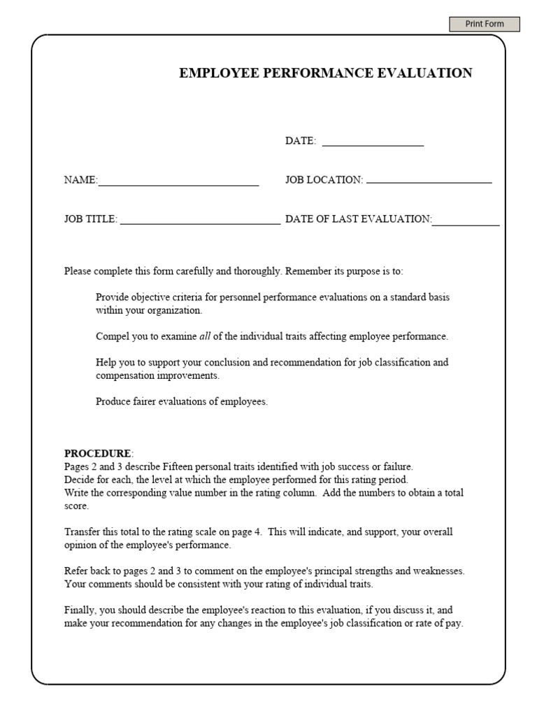 Employee Performance Review Guide | PDF | Performance Appraisal | Evaluation