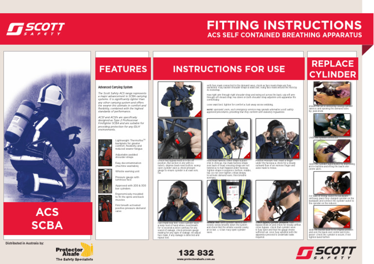 SCBA Fitting and Usage Instructions | PDF | Diving Equipment | Equipment