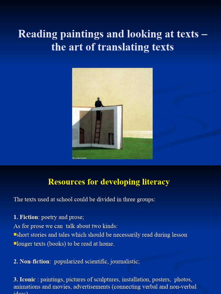 Reading Paintings and Looking at Texts Vol1 | PDF | Literacy | Illustration