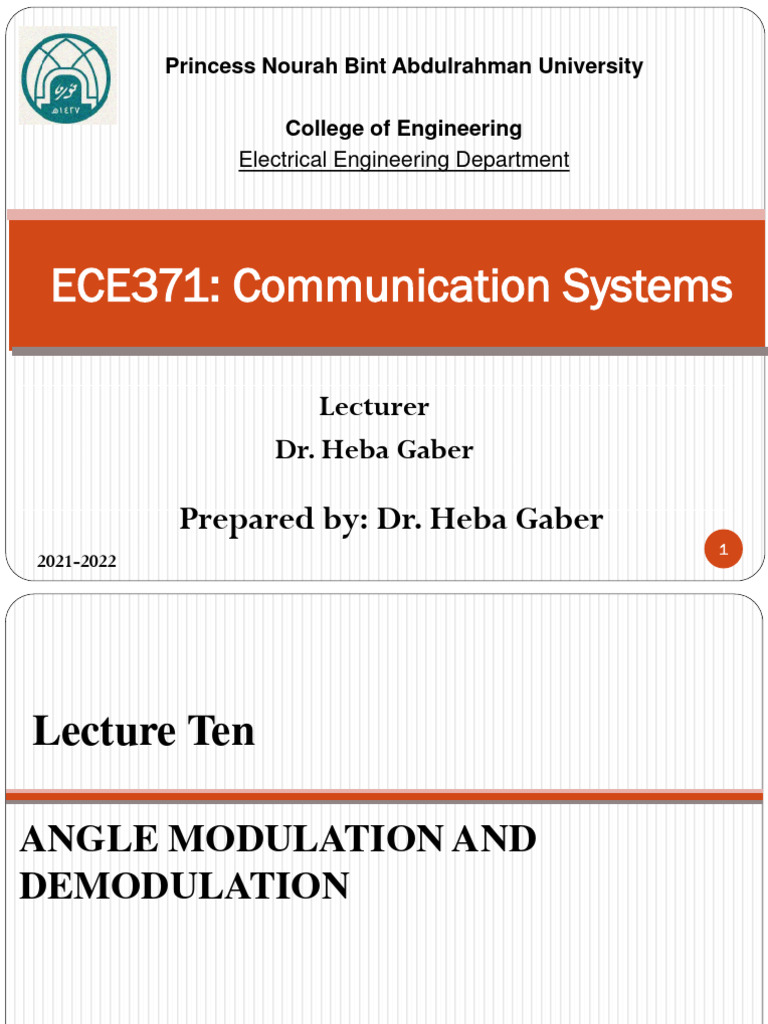Lecture 10 Pdf Frequency Modulation Detector Radio