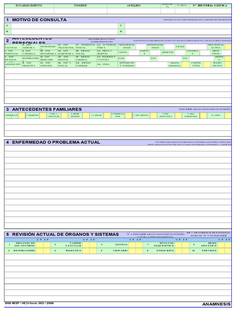 Hoja de Ingreso | PDF | Especialidades Medicas | Cuidado de la salud