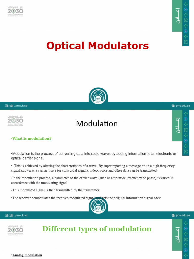 13.acousto and Electro Optical Modulators | PDF | Modulation | Optics