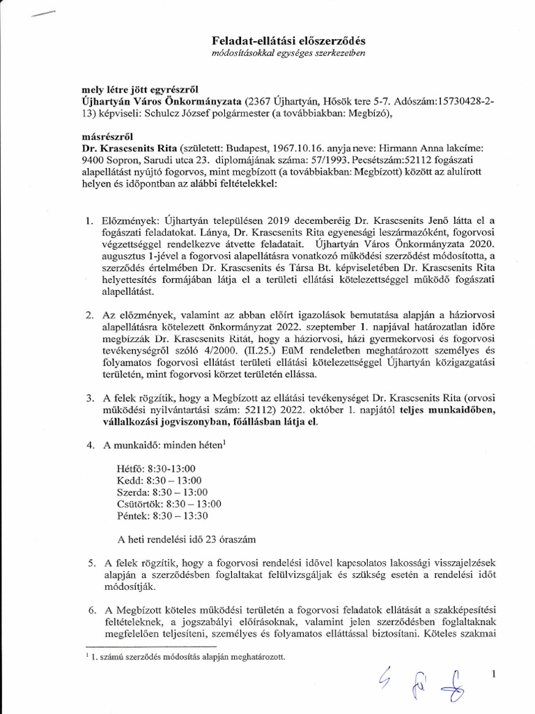 Feladat Ellátási Szerz. 20231011 0001 | PDF