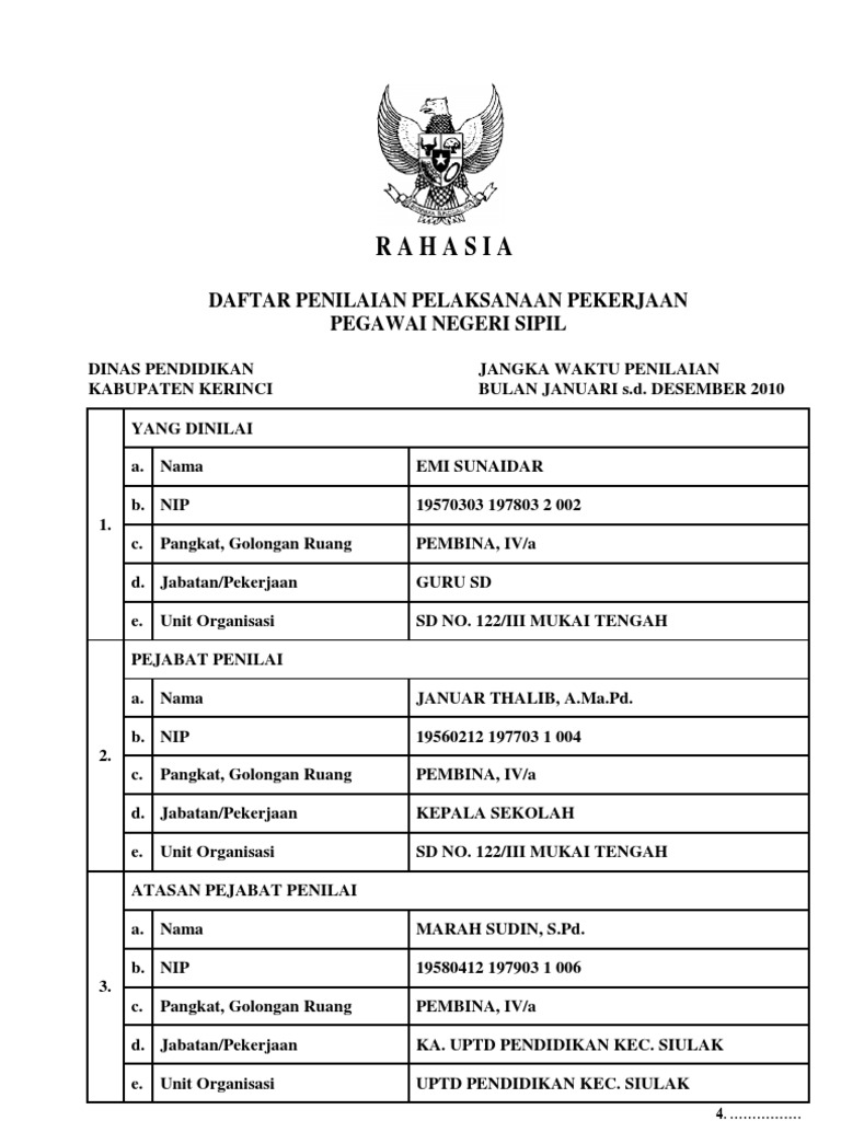 Penilaian Kinerja Pns 2010 Pdf Kajian Bahasa Asing