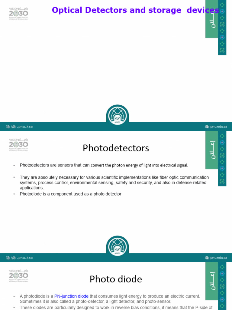 Photodetectors: Types and Applications | PDF | Transistor | P–N Junction