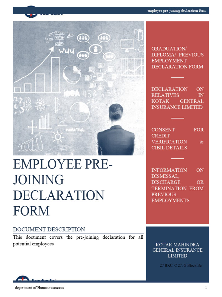 Employee Pre Joining Requirements | Download Free PDF | Employment | Business