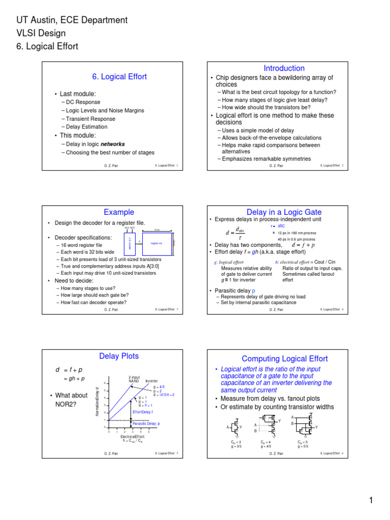 6 Logical Effort | PDF | Electronics | Electrical Engineering