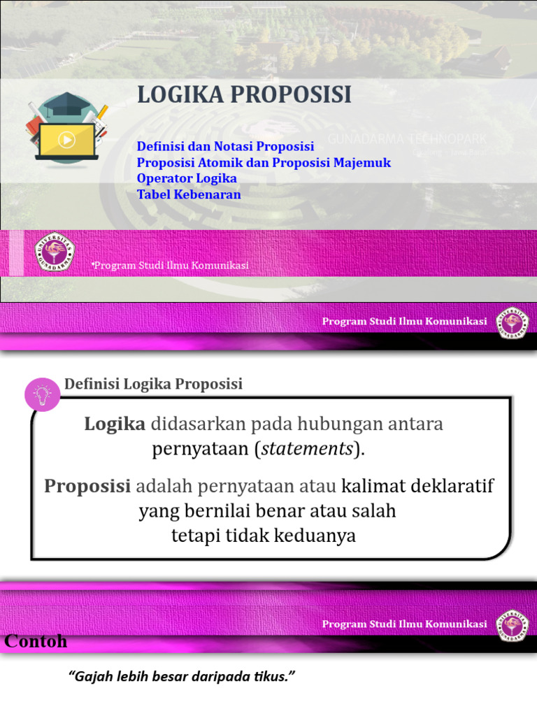 Logika Proposisi | PDF | Seni & Disiplin Bahasa | Kajian Bahasa Asing